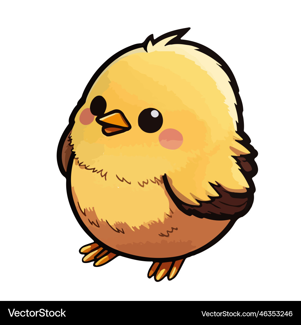 Cute chick cartoon style Royalty Free Vector Image