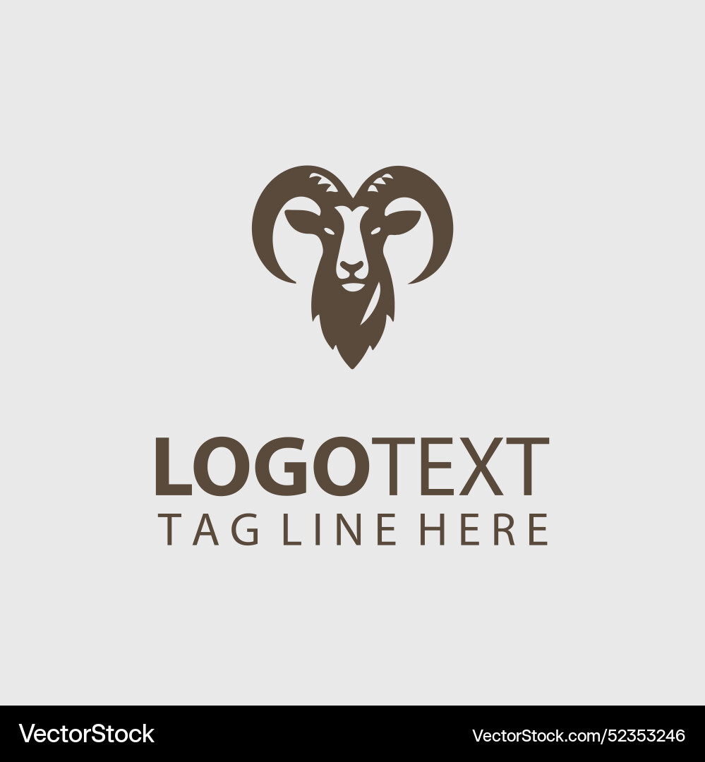 Goat logo Royalty Free Vector Image - VectorStock
