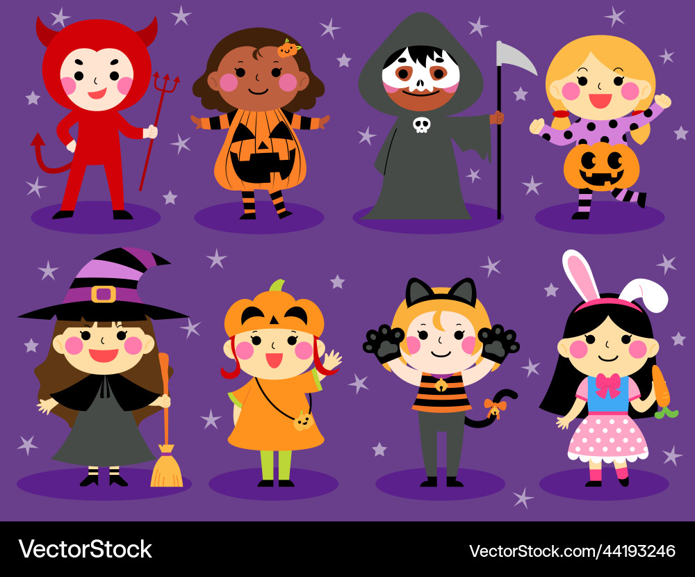 Halloween costume set Royalty Free Vector Image