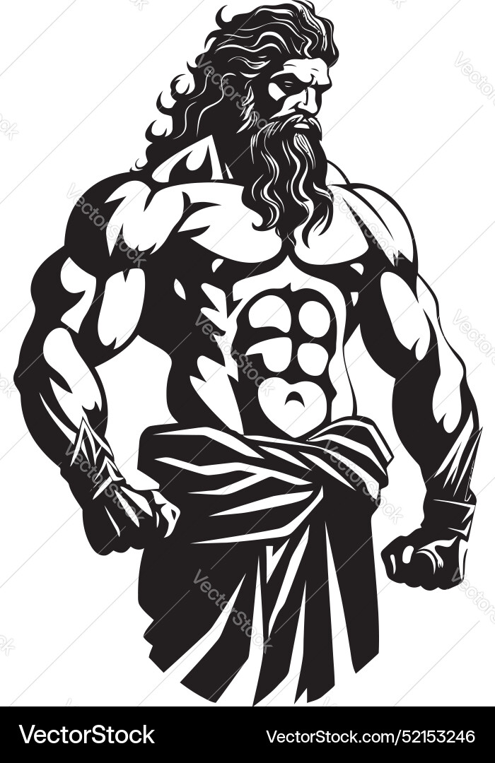 Mighty hero hercules symbol legendary legacy Vector Image