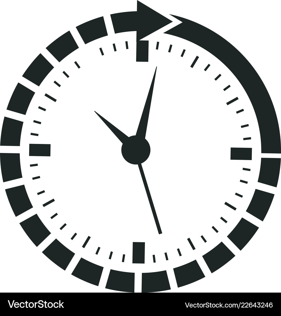 Modern Clock Logo Royalty Free Vector Image - VectorStock