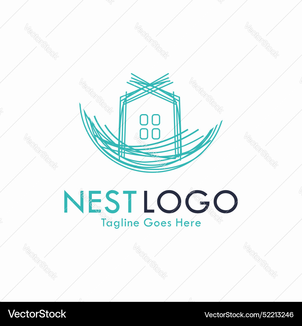Nest logo concept creative real estate business Vector Image