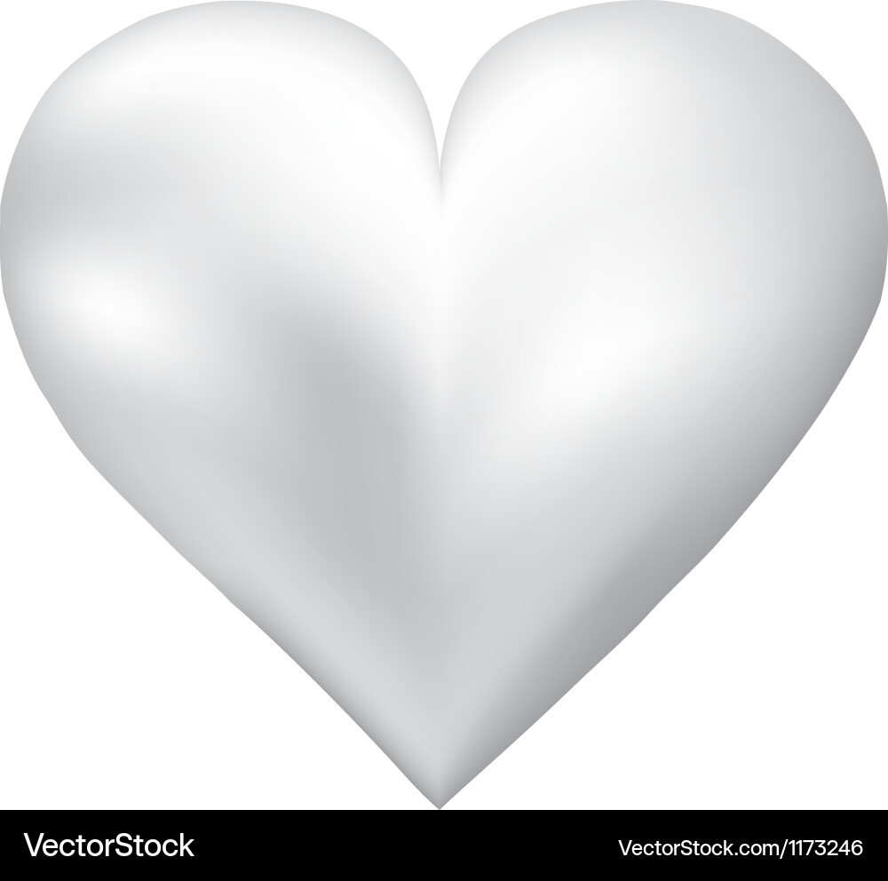 Pearl shaped heart Royalty Free Vector Image - VectorStock