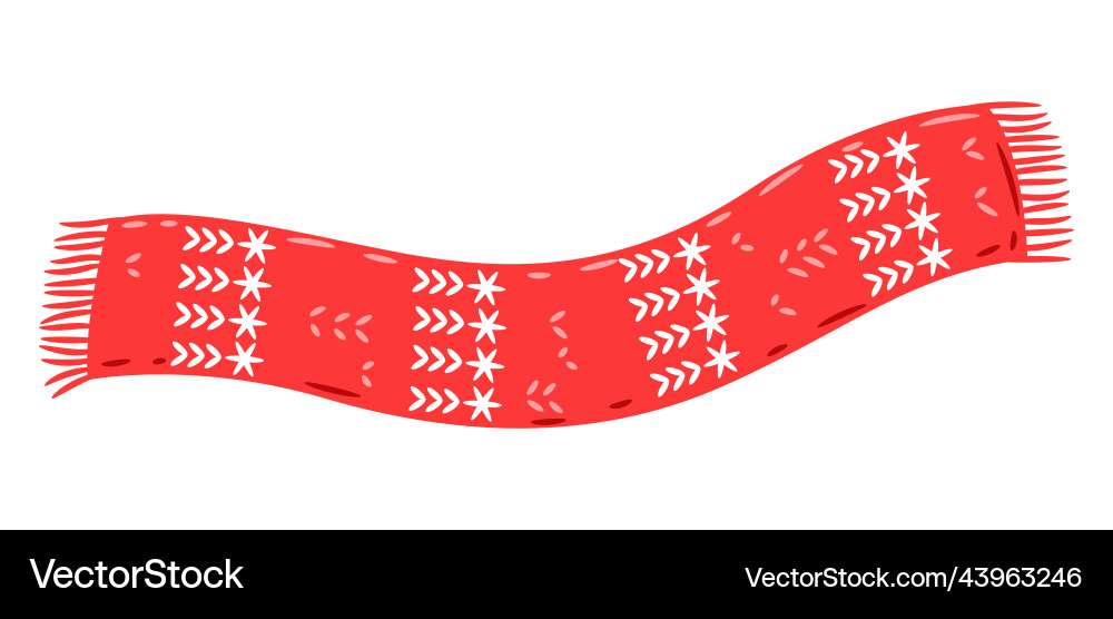 Scarf warm winter clothes Royalty Free Vector Image