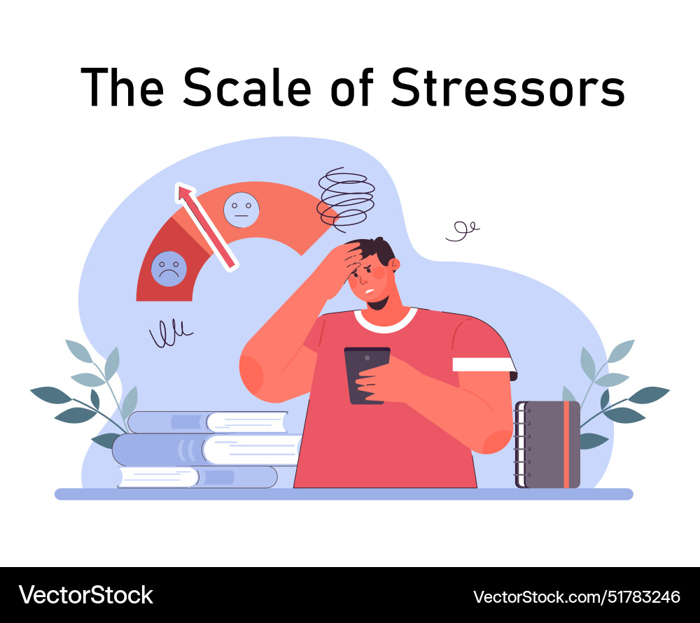 Stress resistance emotional balance Royalty Free Vector