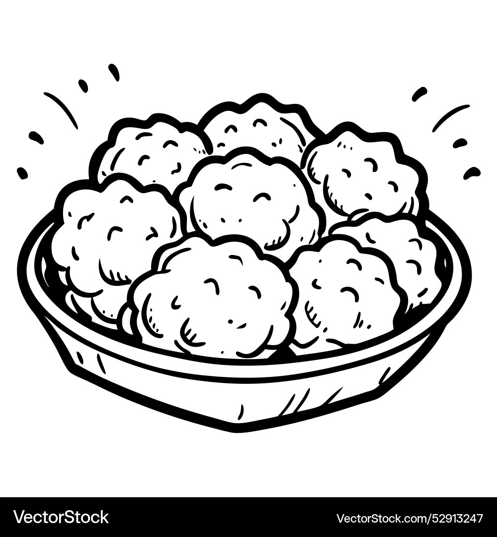A tater tots close up food design dynamic Vector Image