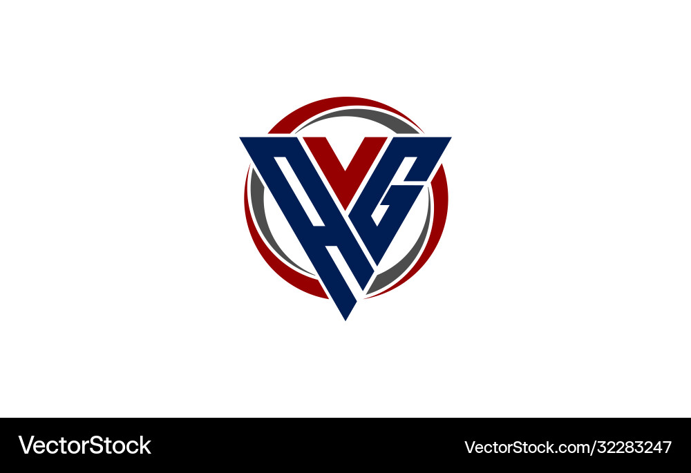 Initial avg logo template icon Royalty Free Vector Image