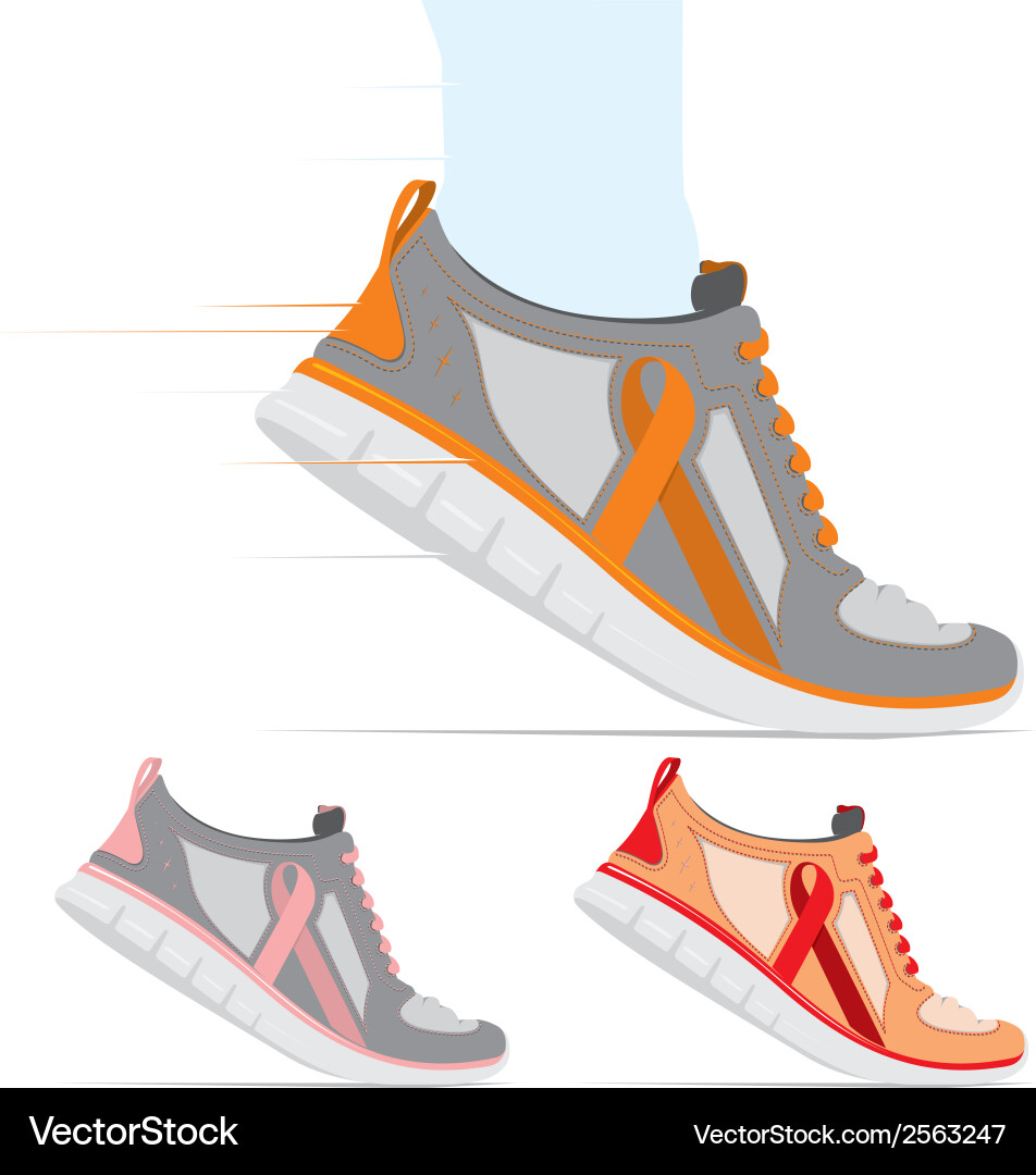 Running shoes Royalty Free Vector Image - VectorStock