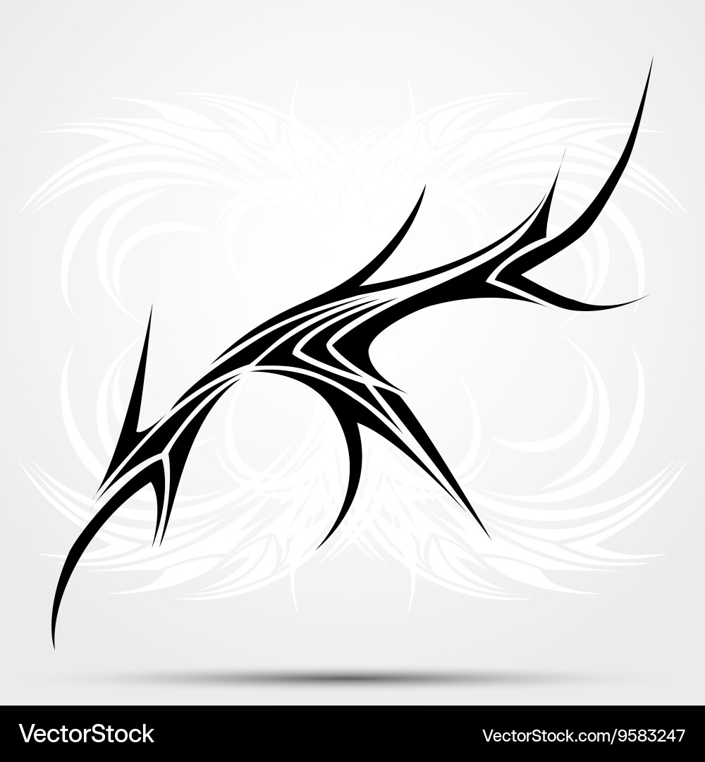 Sharp Tribal Tattoo Lizenzfreies Vektorbild - VectorStock