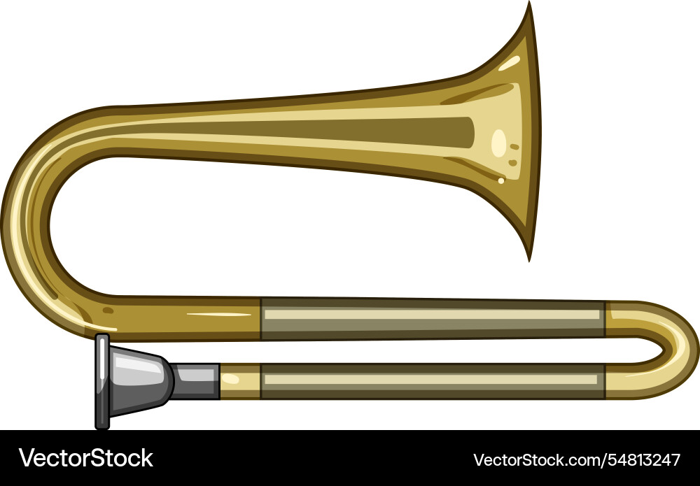 Stemware trombone cartoon Royalty Free Vector Image