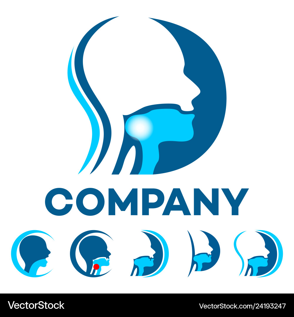 Swallowing defect logo Royalty Free Vector Image