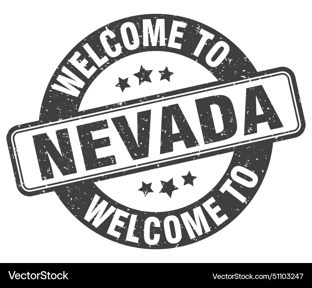 Welcome to nevada stamp round sign Royalty Free Vector Image