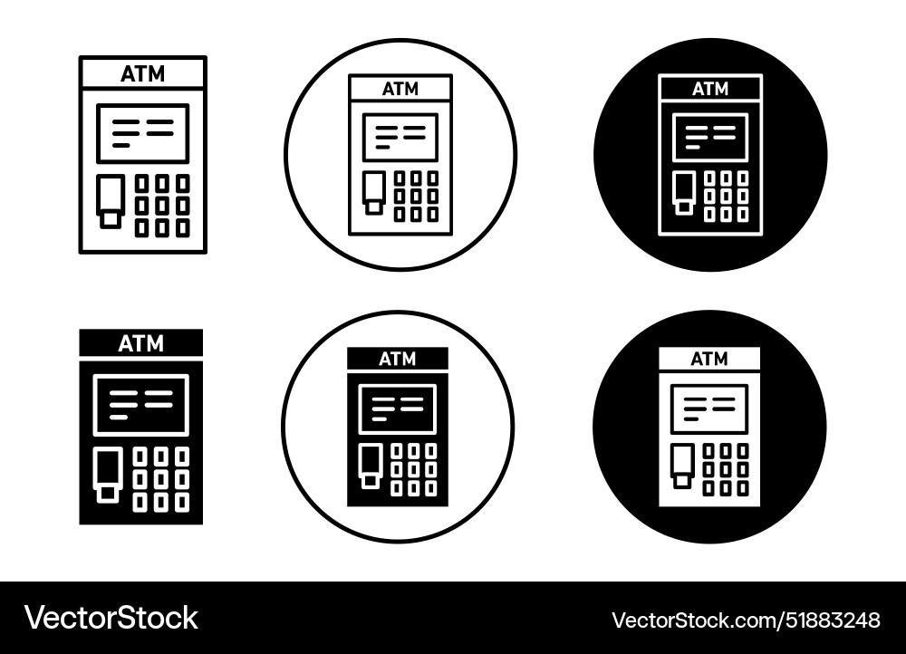 Atm icon Royalty Free Vector Image - VectorStock