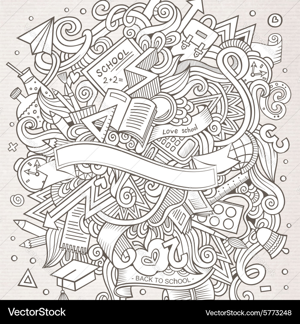 Cartoon hand-drawn doodle on the subject Vector Image