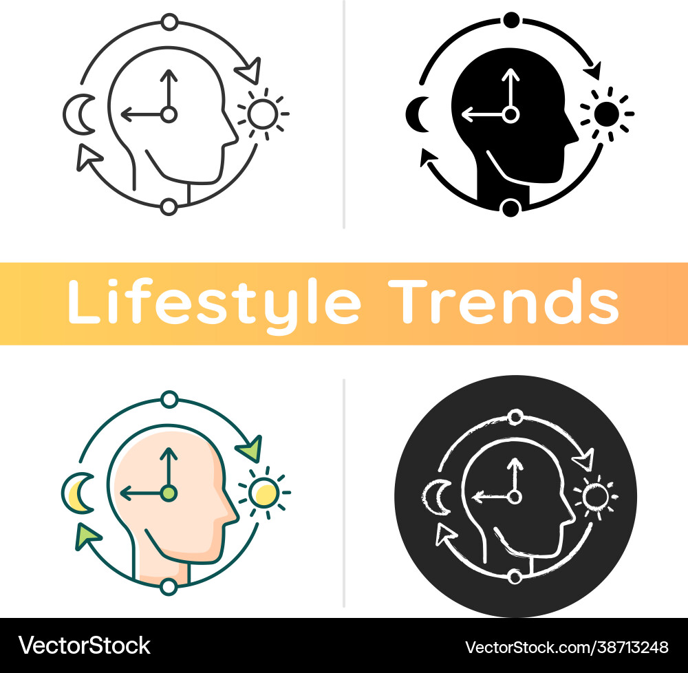 Circadian Rhythm Icon - Sleep Cycle Royalty Free Vector