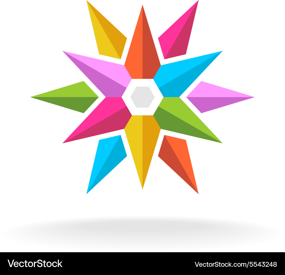 Colorful star logo Royalty Free Vector Image - VectorStock