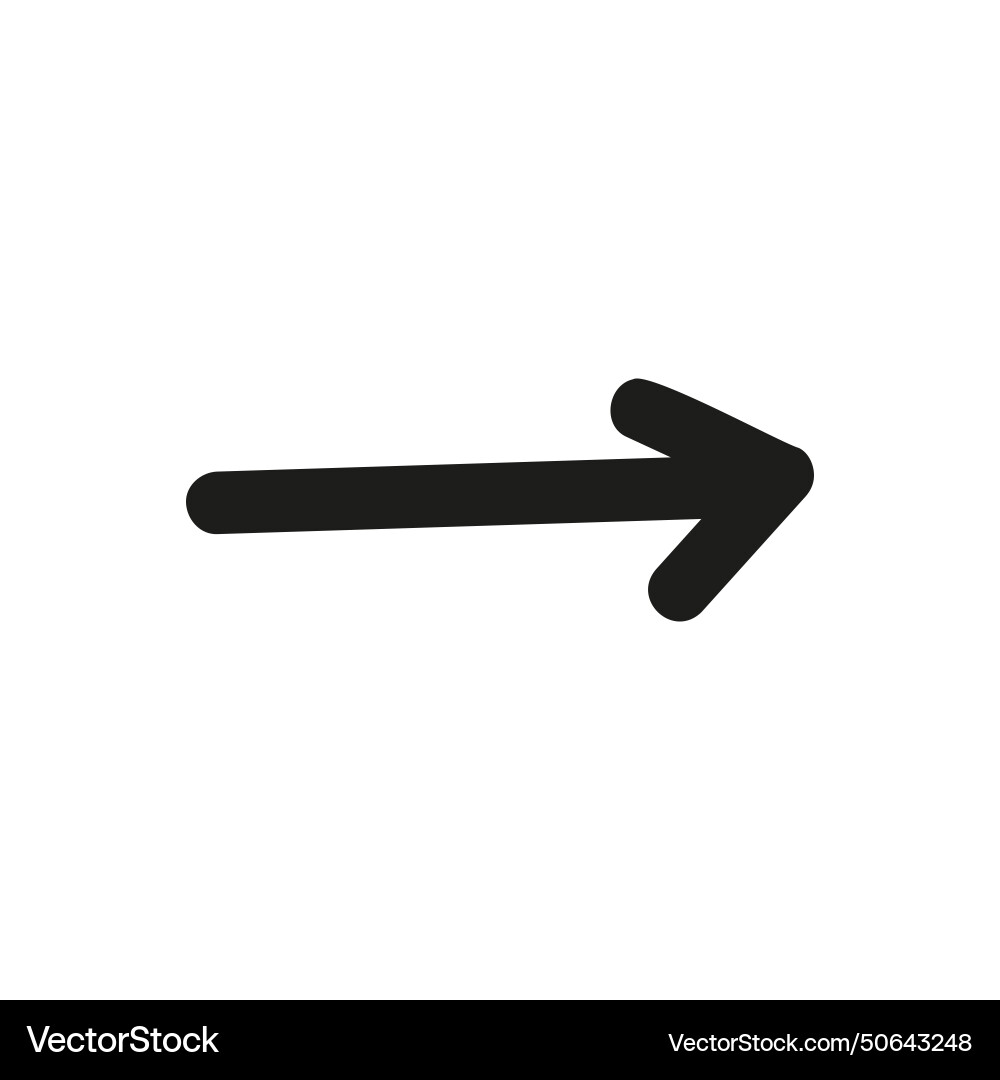 Hand drawn arrow element in doodle style Vector Image