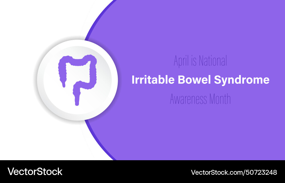 Irritable bowel syndrome awareness month vec Vector Image