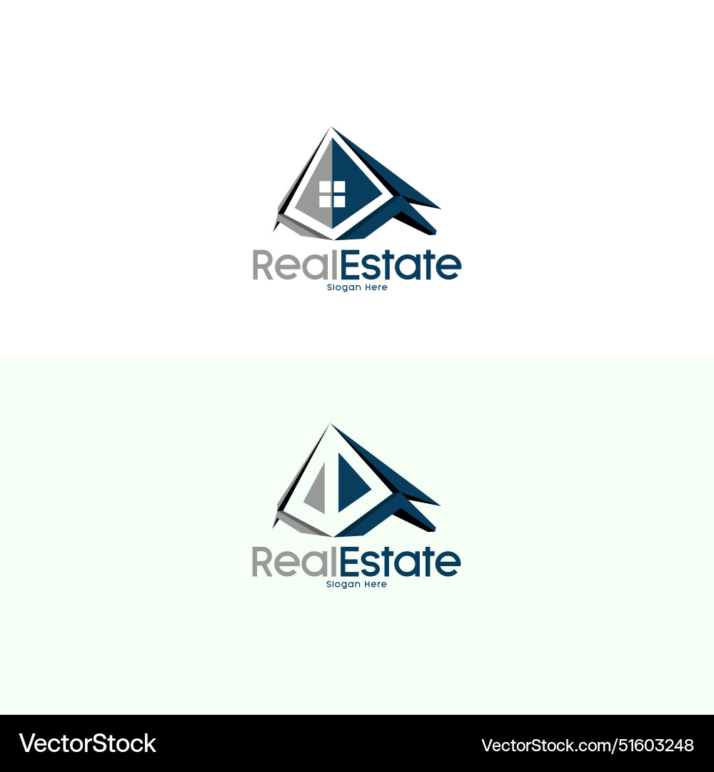Modern home real estate logo Royalty Free Vector Image
