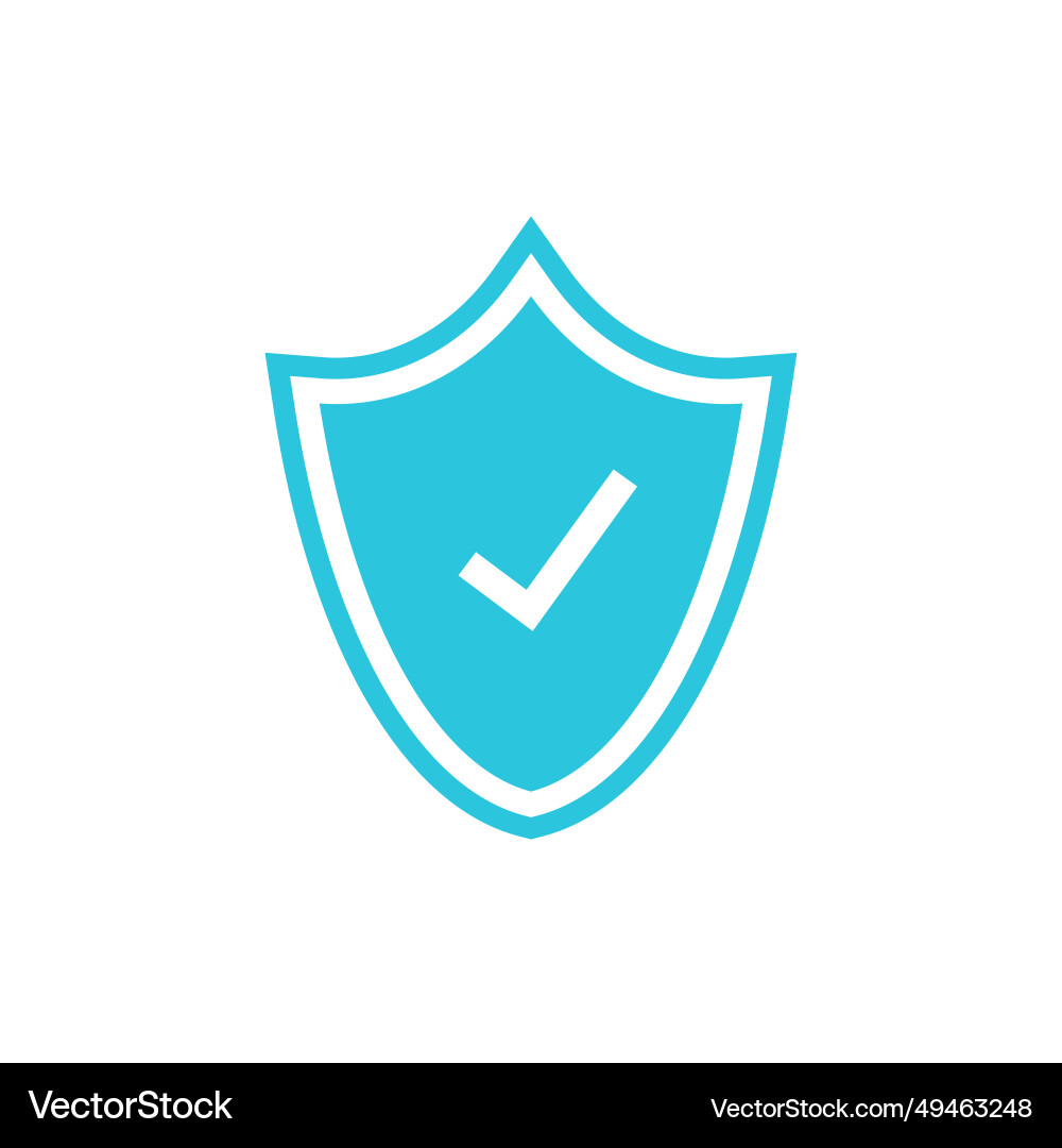 Shield security protection symbol from blue icon Vector Image