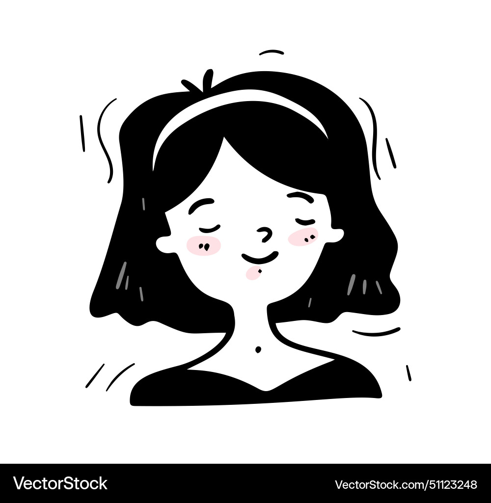 With hand drawn person face Royalty Free Vector Image