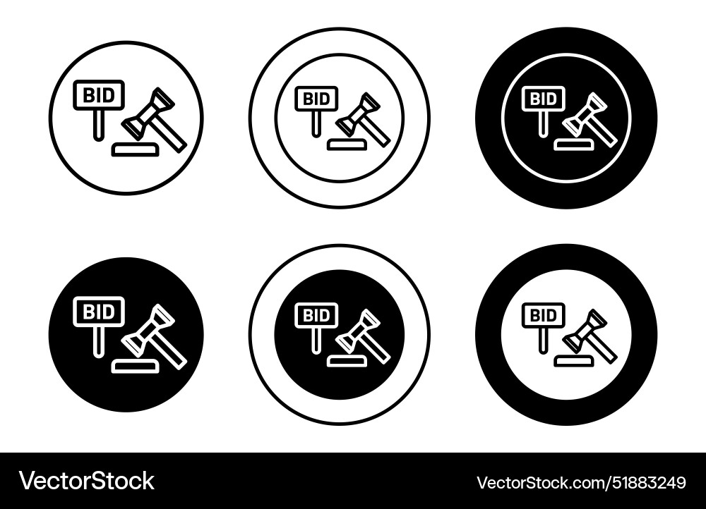 Auction icon Royalty Free Vector Image - VectorStock