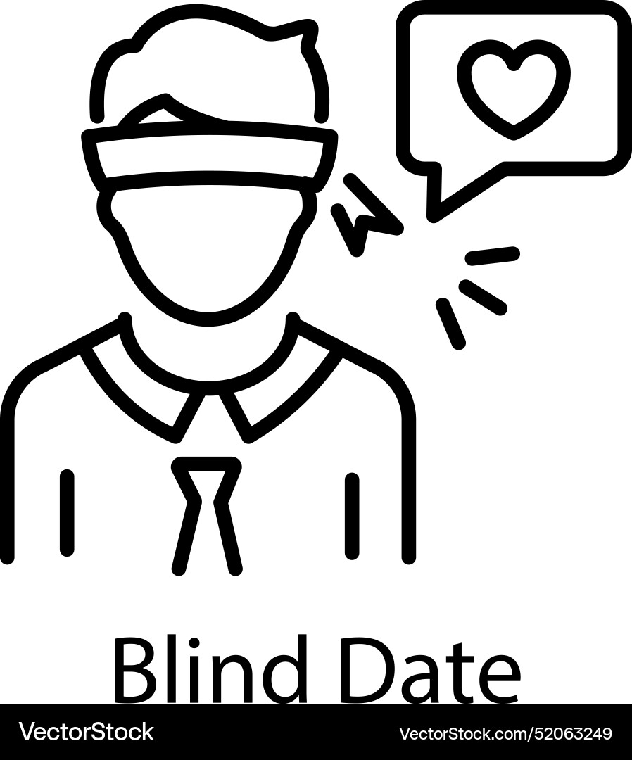 Blind date Royalty Free Vector Image - VectorStock