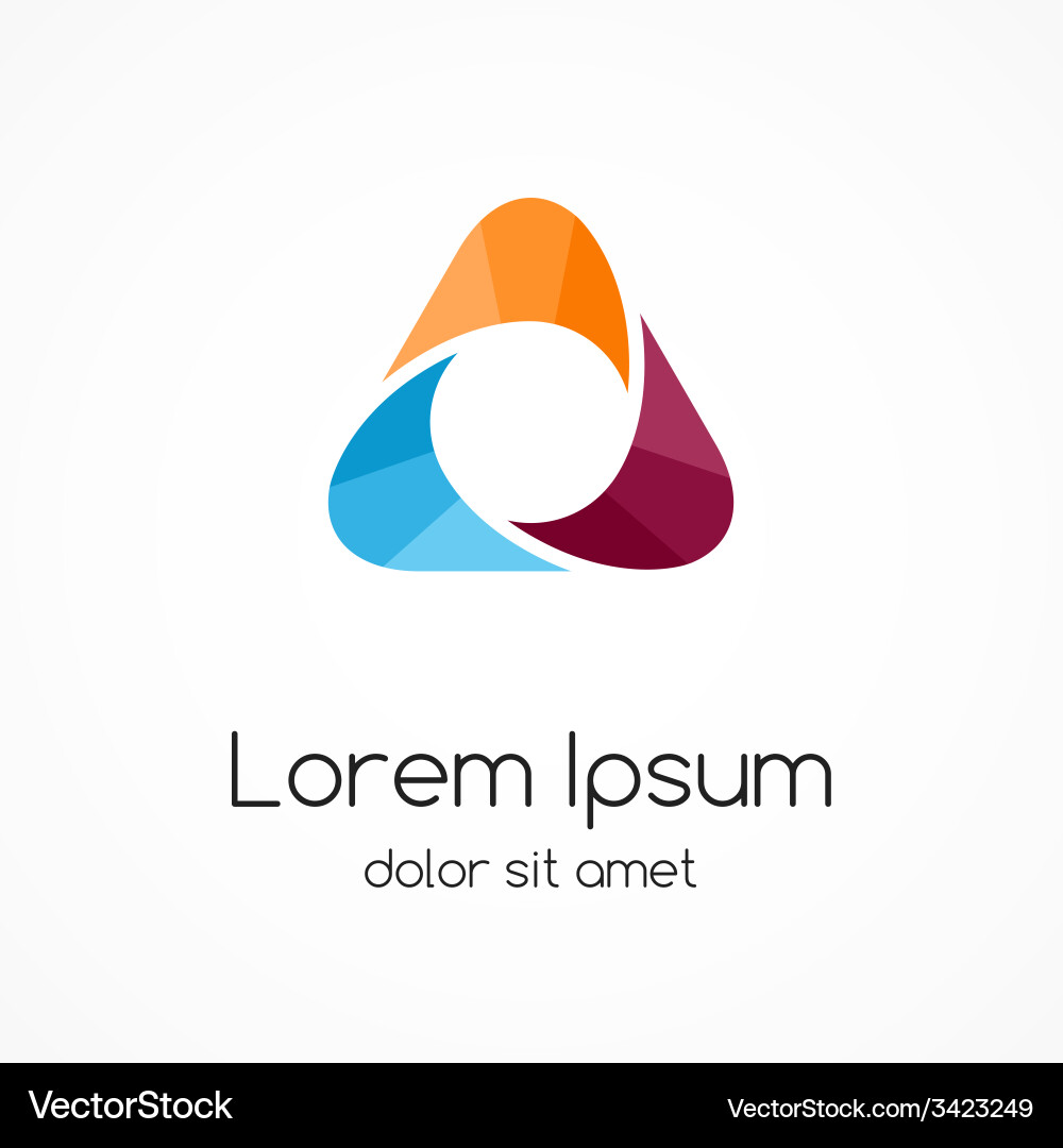 Colorful Triangle Logo Template Royalty Free Vector Image