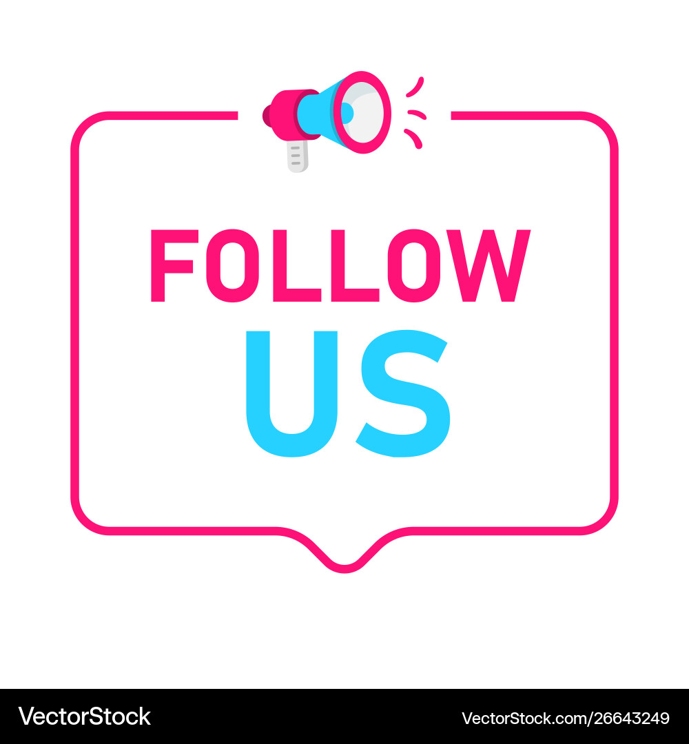 Follow us badge icon logo concept for social Vector Image