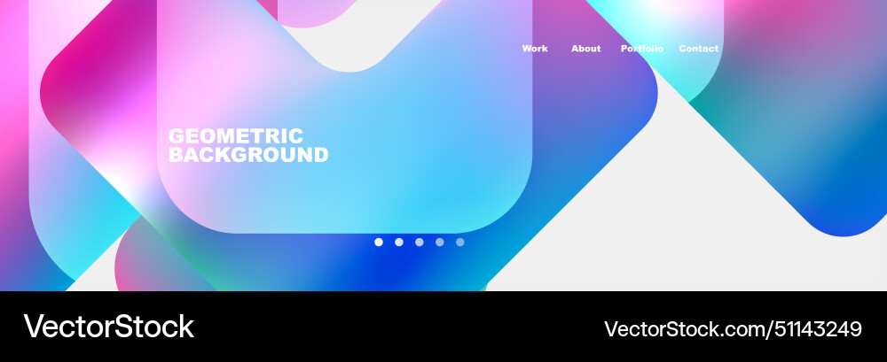 Geometric background with sky blue violet Vector Image