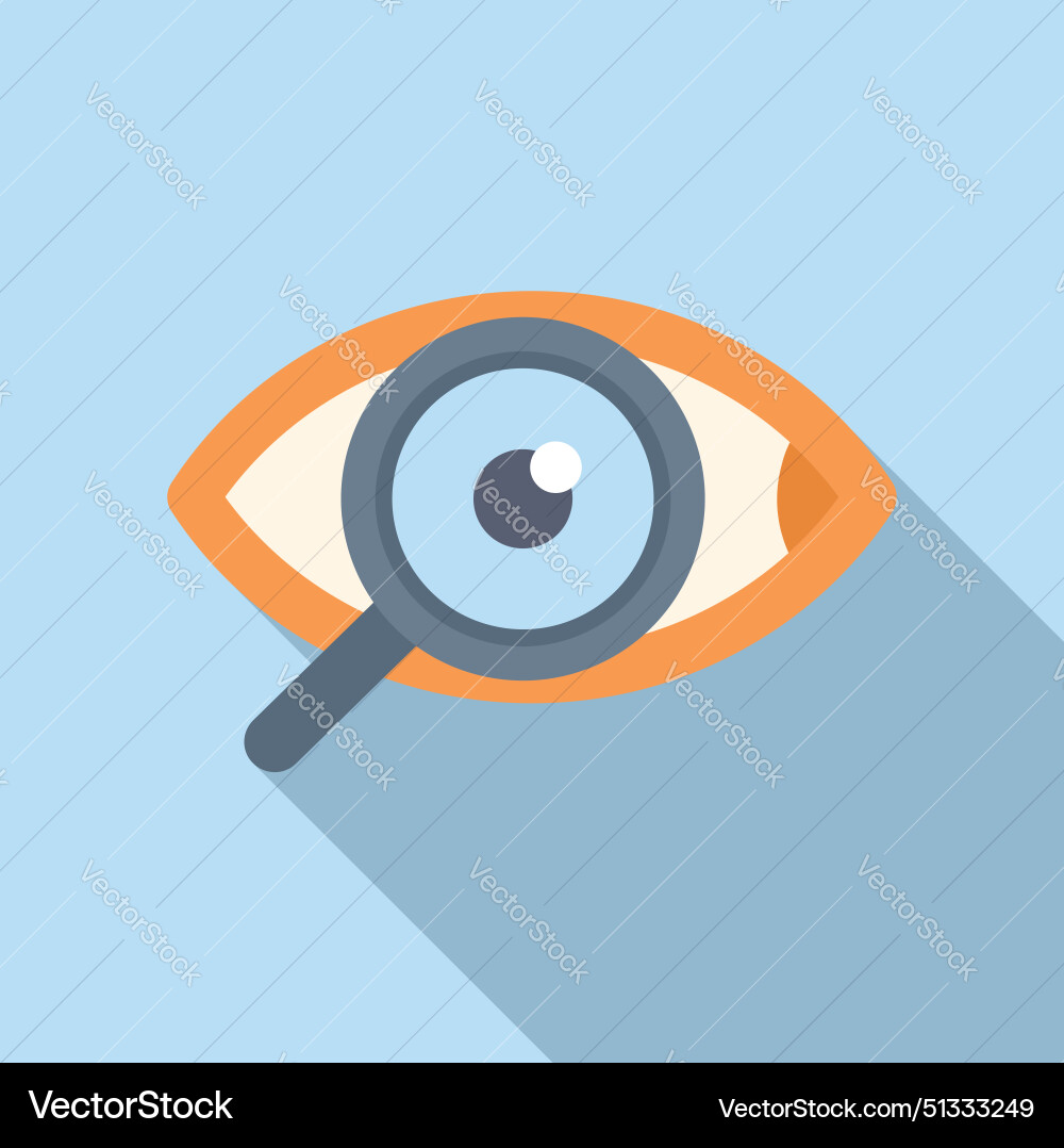 Magnifying glass focused on eye icon Royalty Free Vector