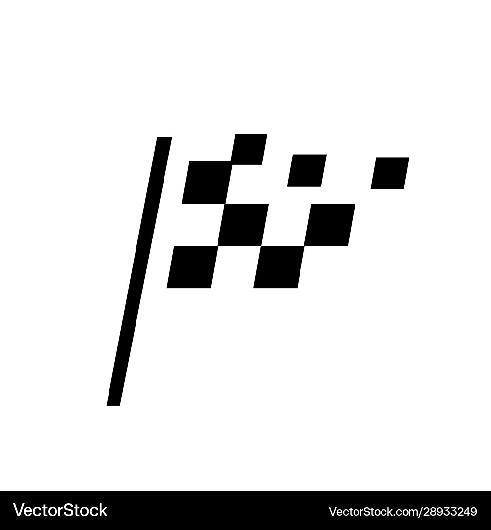 Racing Flag Icon - Checkered Finish – Royalty-Free Vector | VectorStock