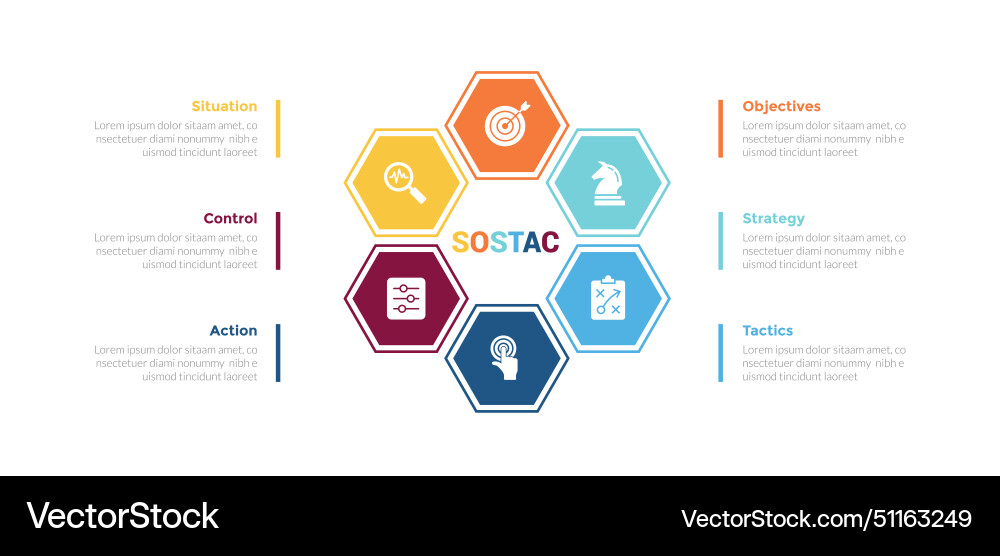 Sostac marketing planning infographics template Vector Image