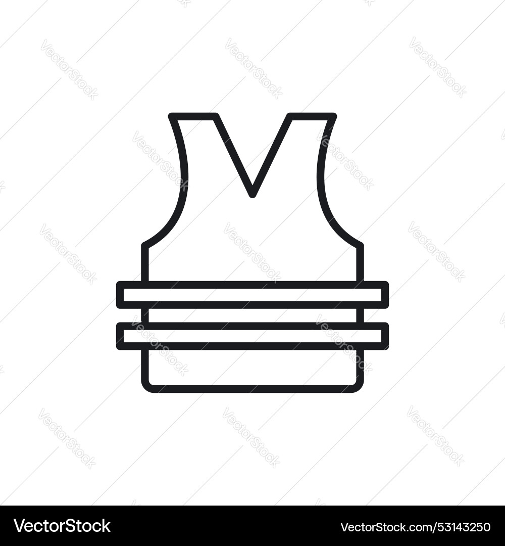 Bulletproof vest icon symbol on white background Vector Image