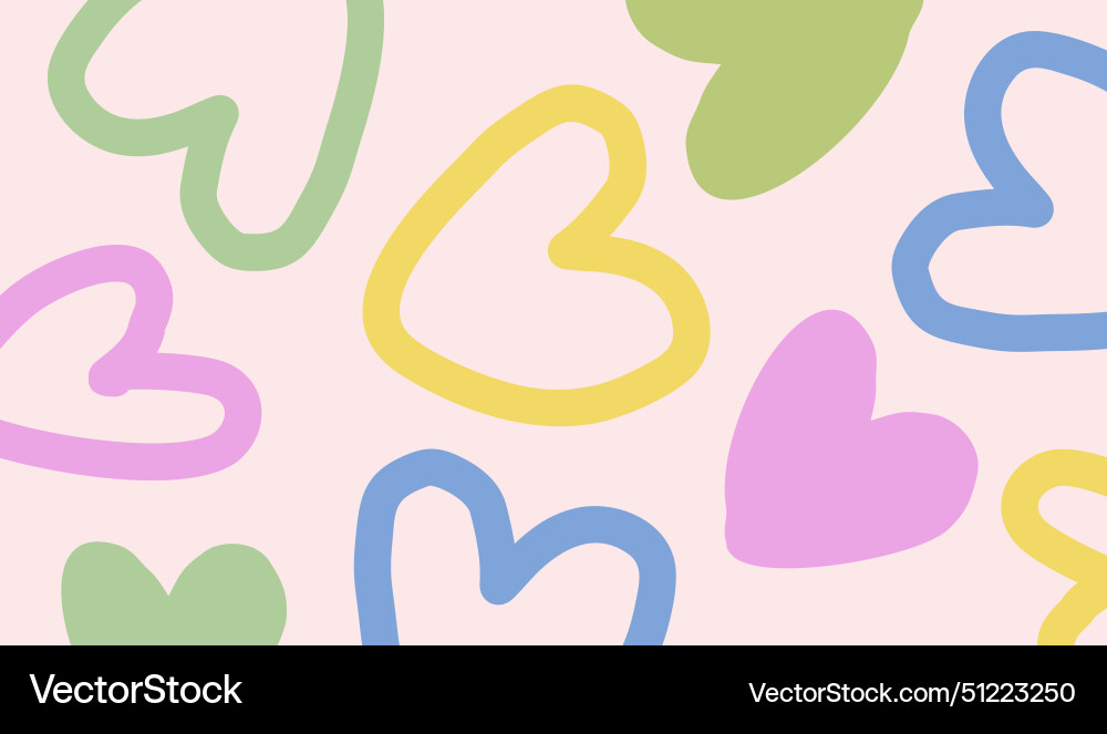 Cute pastel pattern background design Royalty Free Vector