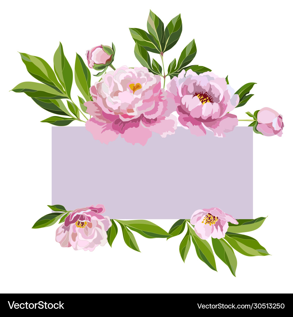 Greeting card with flowers Royalty Free Vector Image
