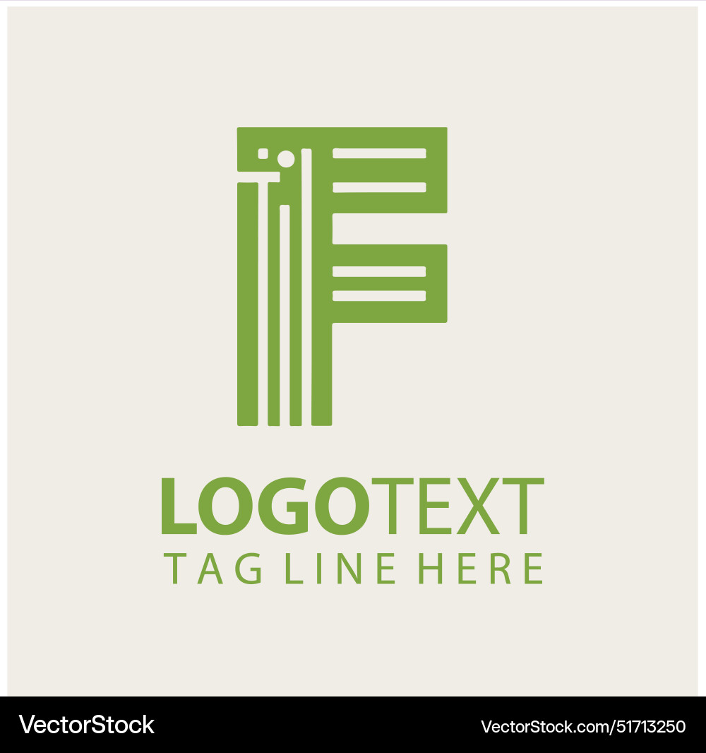 Letter f logo Royalty Free Vector Image - VectorStock