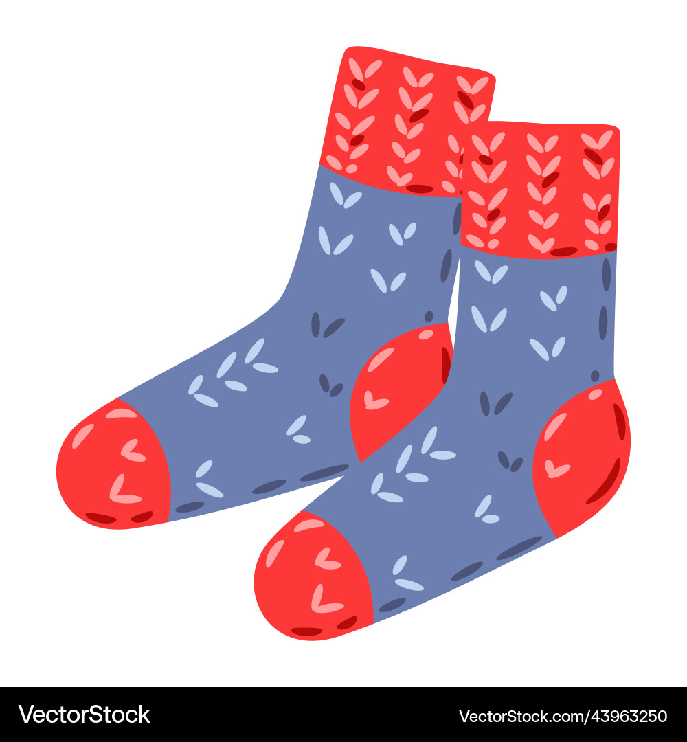 Socks warm winter clothes Royalty Free Vector Image