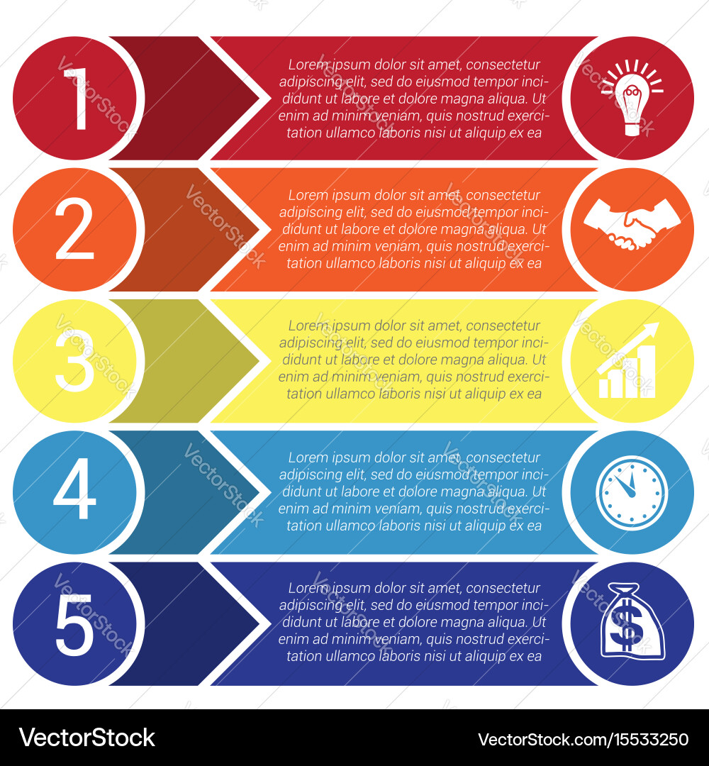 Strip infographics 5 Royalty Free Vector Image