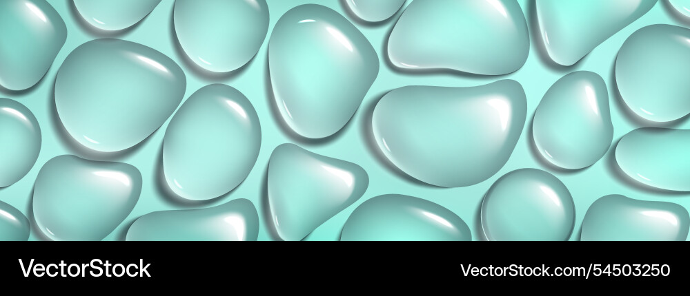 Transparent water or gel droplets pattern Vector Image