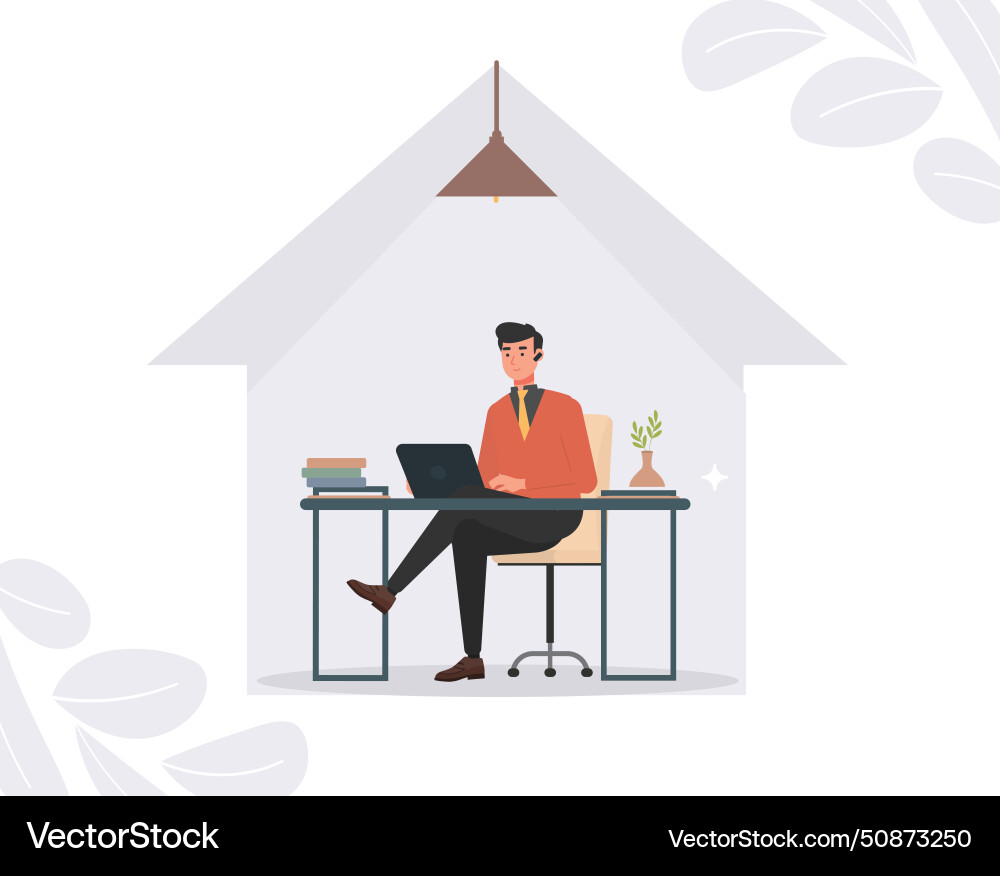 Work from home Royalty Free Vector Image - VectorStock
