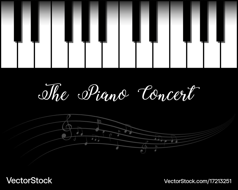 Background design with piano Royalty Free Vector Image