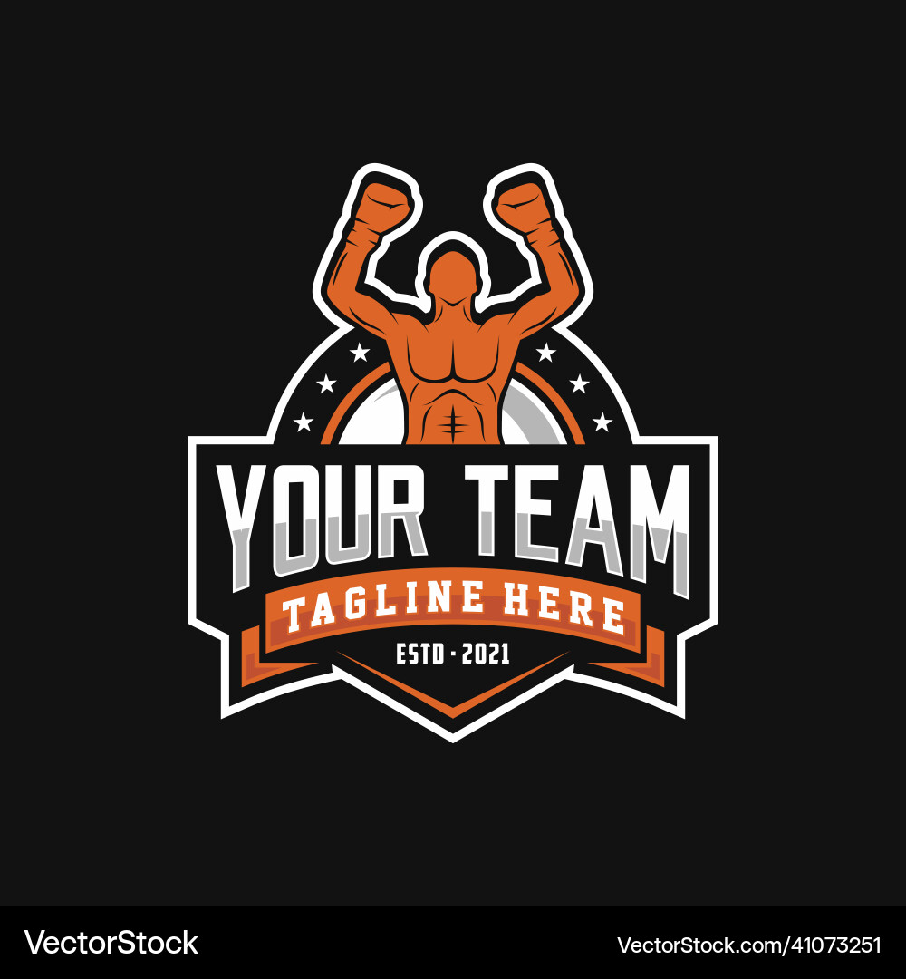 Boxing logo emblem collection design template Vector Image