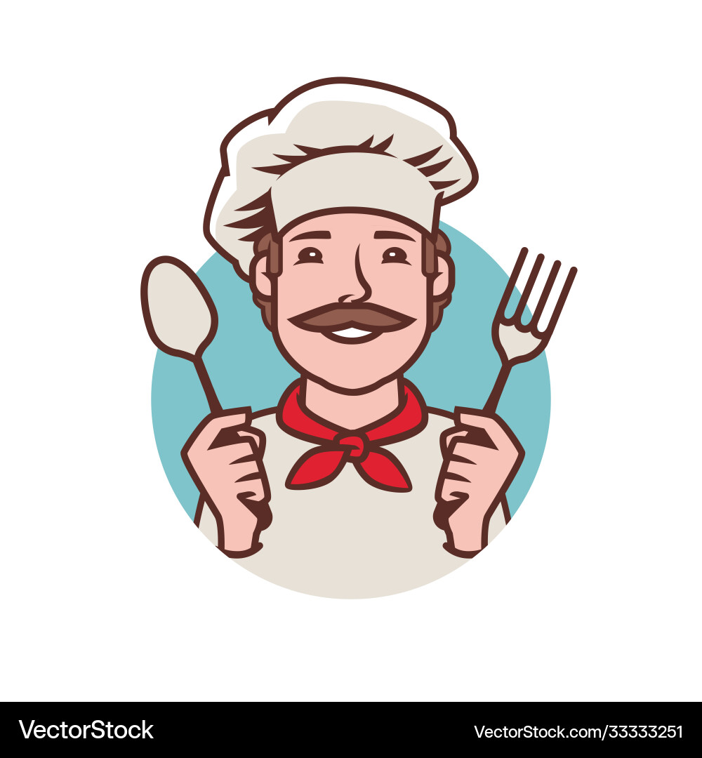 Chef logo cooking restaurant food symbol Vector Image