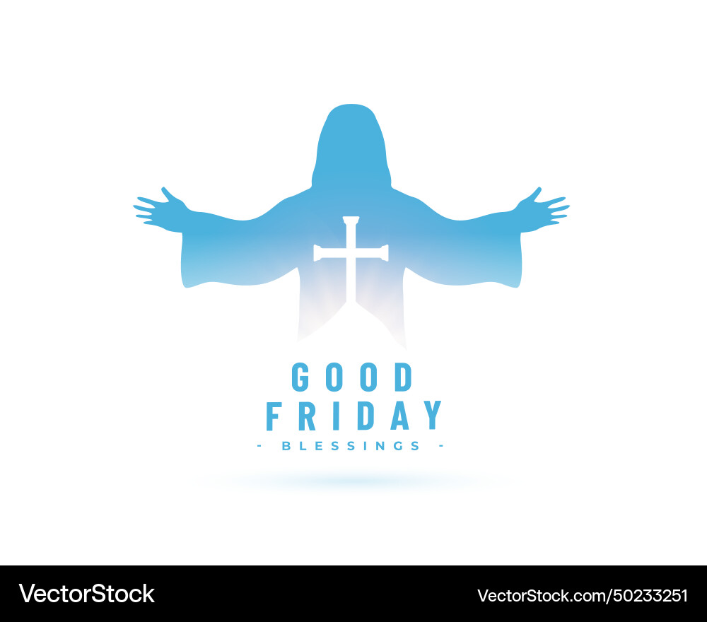 Holy week good friday or easter day blessing Vector Image