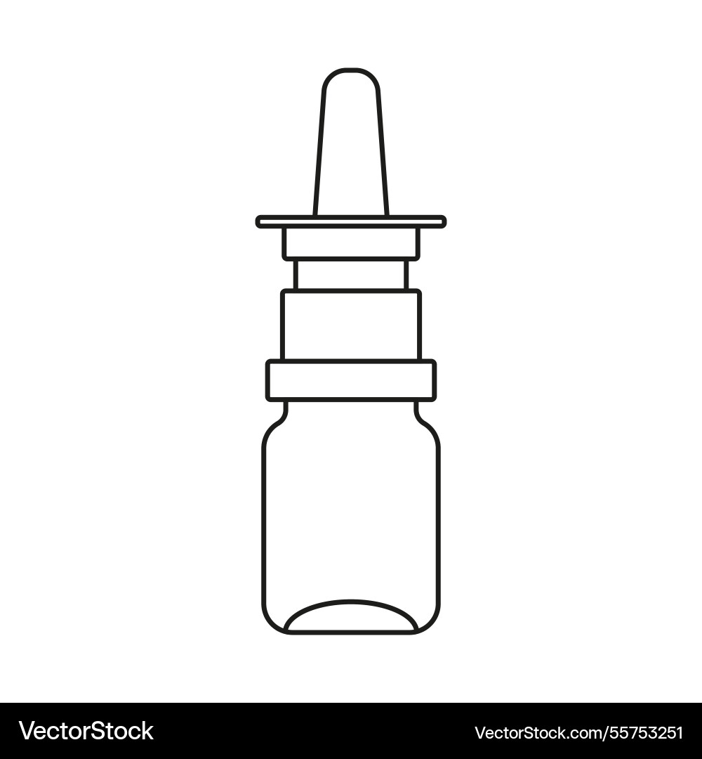 Medical drops spray bottle line icon editable Vector Image