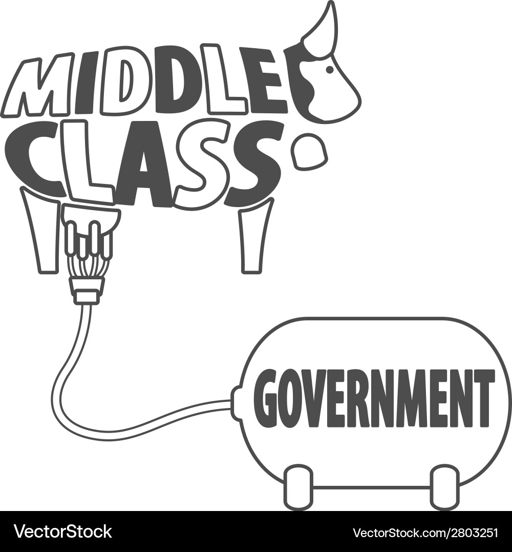 Middle class and government Royalty Free Vector Image
