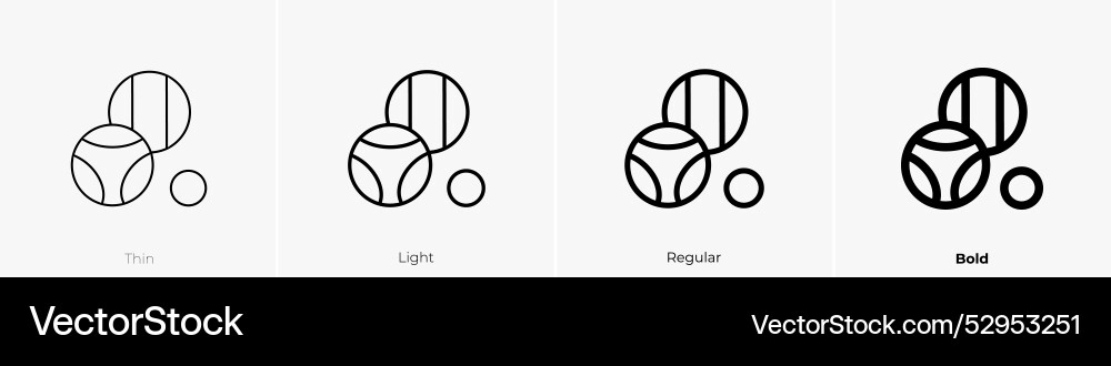 Petanque icon thin light regular and bold style Vector Image