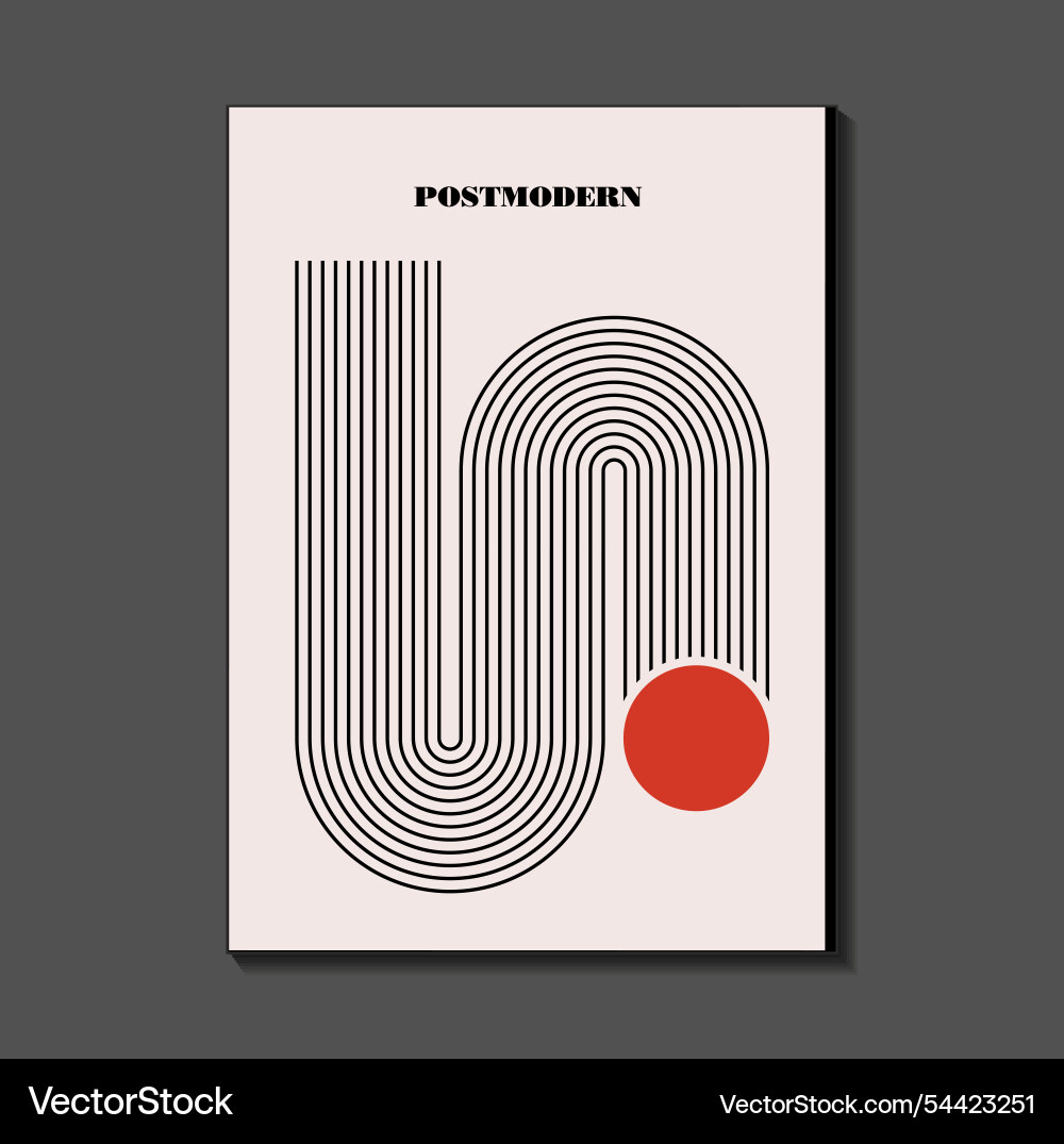 Poster inspired postmodern of abstract Royalty Free Vector