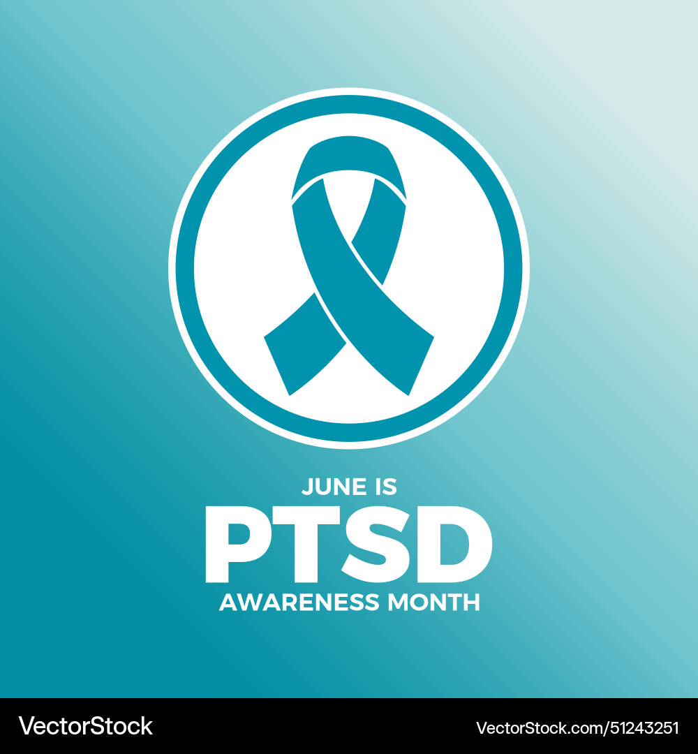 Ptsd awareness month poster Royalty Free Vector Image
